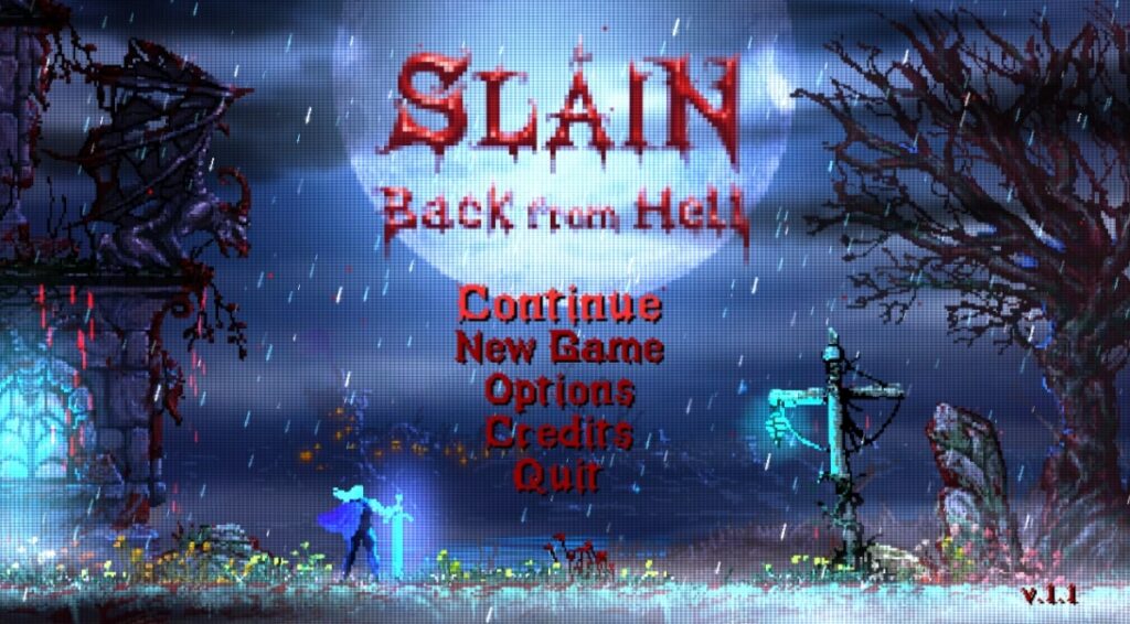 Slain: Back from Hellの評価と紹介レビュー 地獄からの生還を目指すヘヴィメタ2Dアクション｜YuuGaming