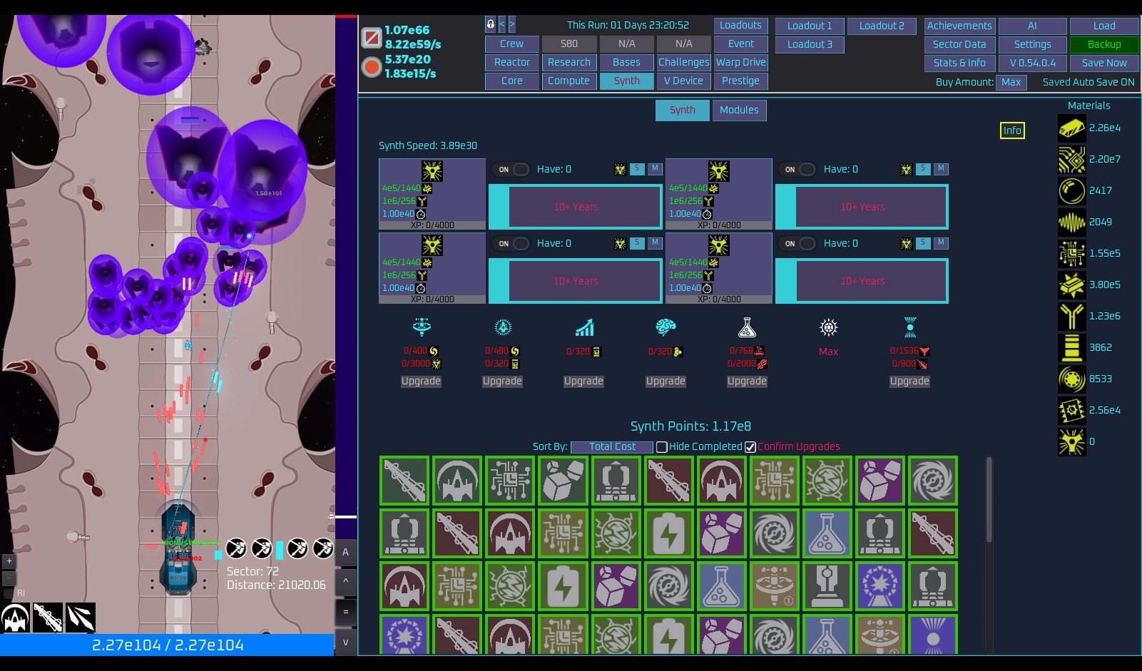 「Unnamed Space Idle」レビュー 宇宙船を強化してエイリアンの船を撃墜していく放置ゲーム｜YuuGaming